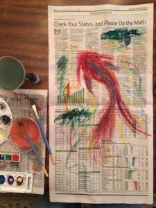 How To Paint With Watercolor On Newspaper | Sustain The Art